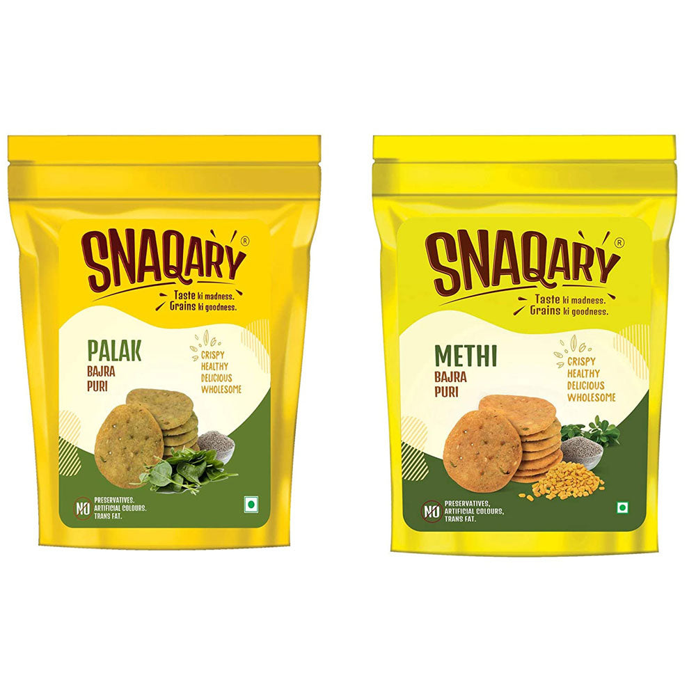 Methi & Palak Mathri Bajra Puri (Pack of 2)
